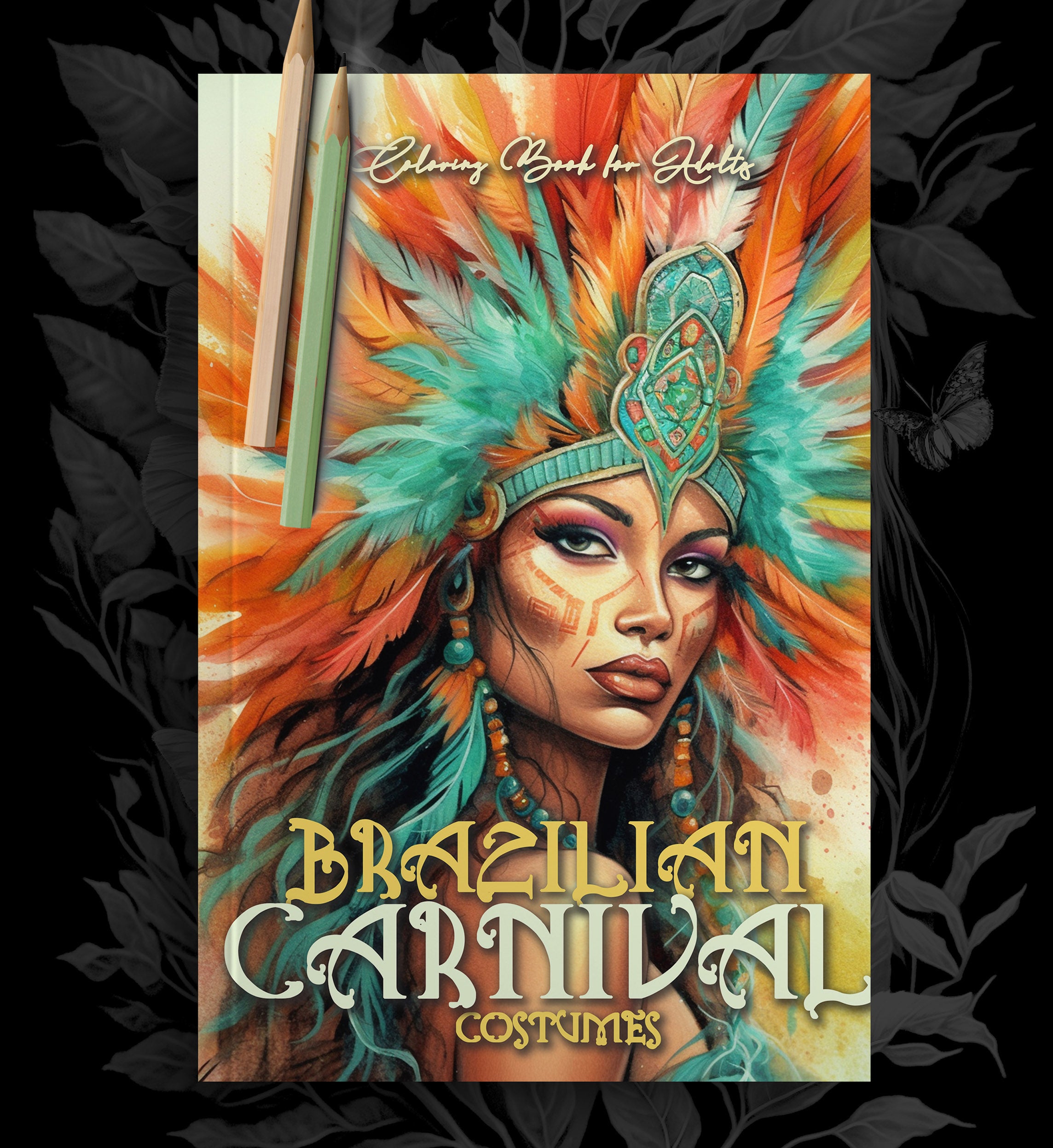 Brazilian Carnival Coloring Book Grayscale (Printbook) – Monsoon ...