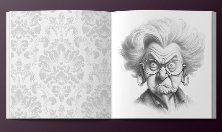 Grumpy Granny Coloring Book Grayscale (Digital) – Monsoon Publishing USA