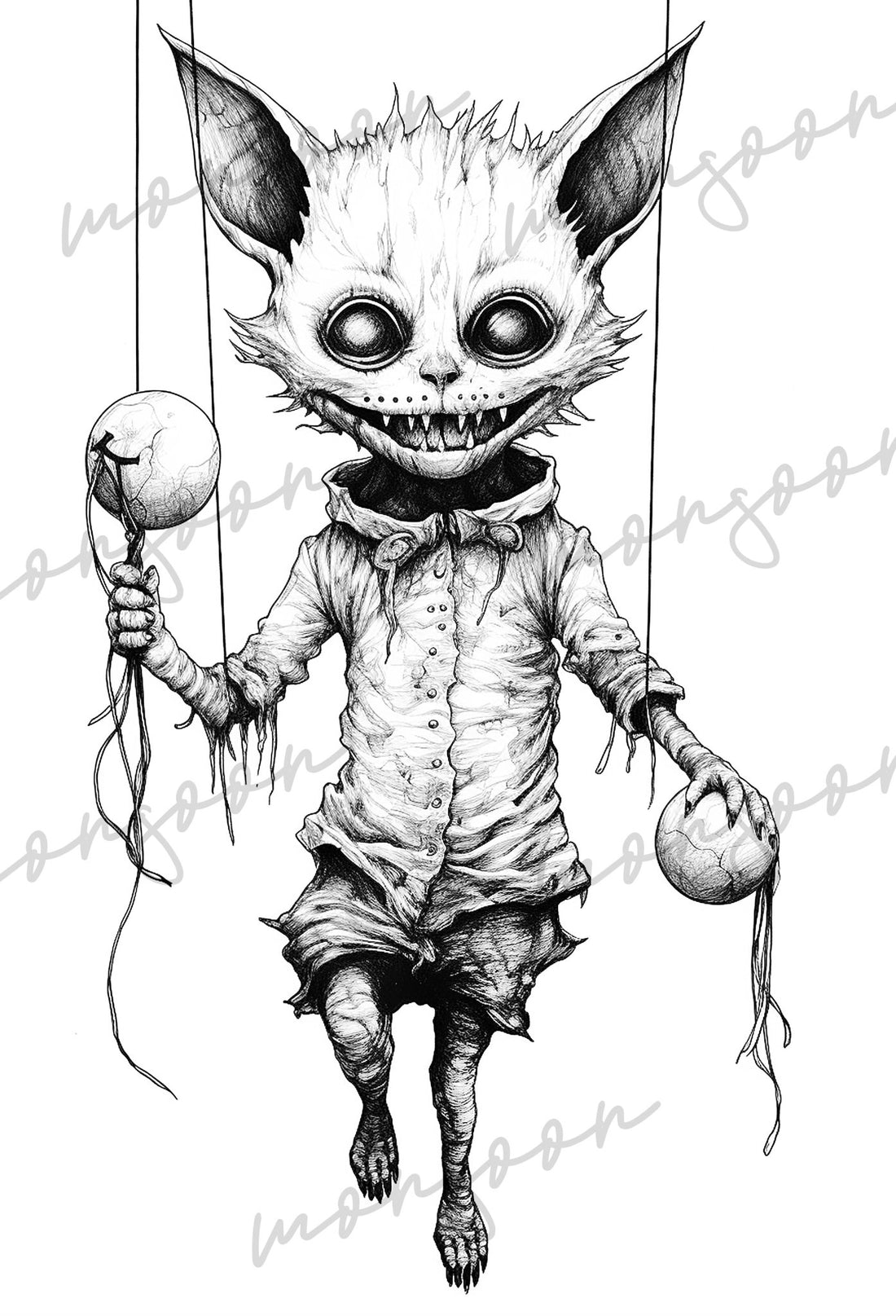 Halloween Horror Cats Coloring Book (Printbook) – Monsoon Publishing USA