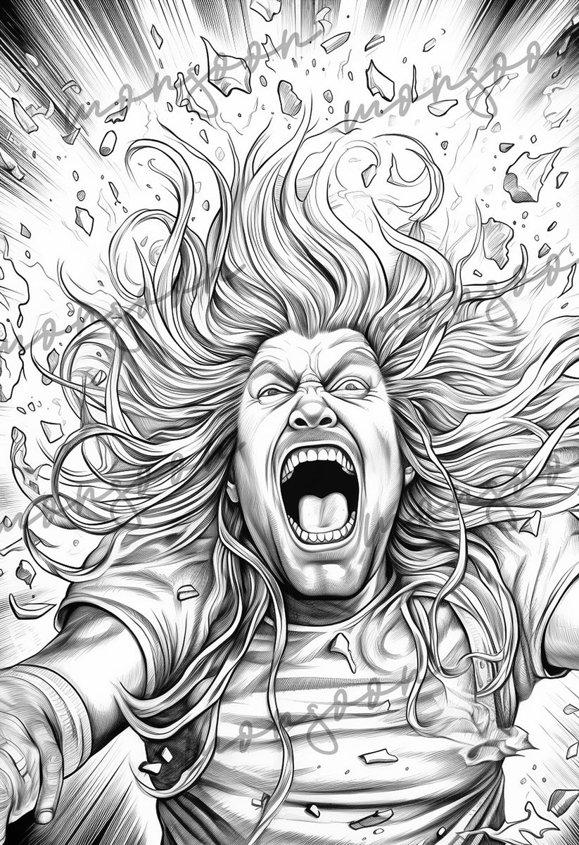 Heavy Metal Coloring Book Grayscale (Digital) – Monsoon Publishing USA