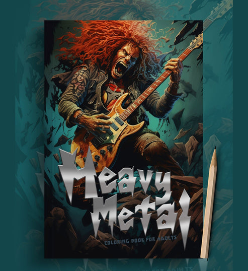 Heavy Metal Coloring Book Grayscale (Printbook) – Monsoon Publishing USA