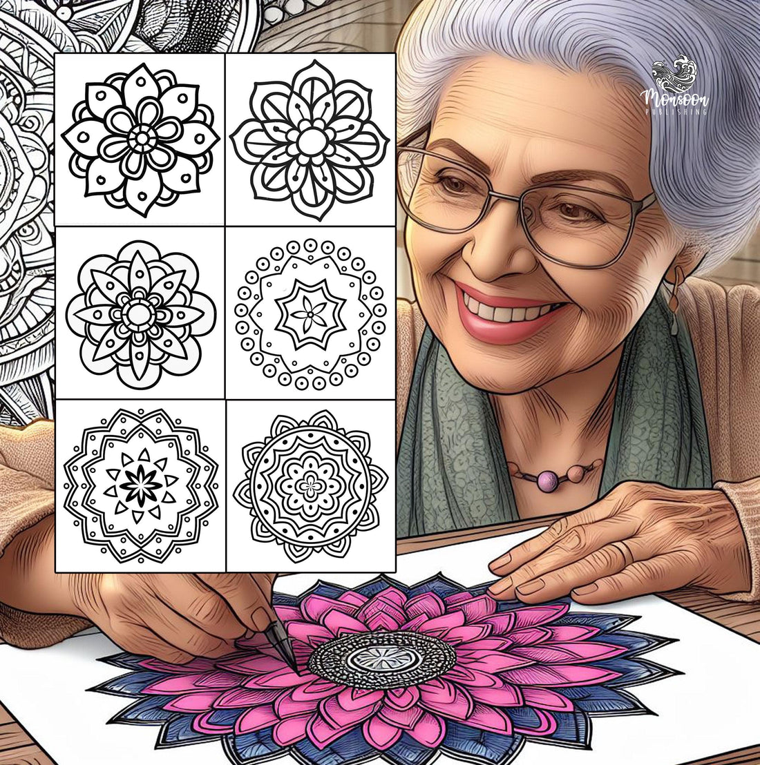 Mandalas for Seniors Coloring Book (Printbook) – Monsoon Publishing USA