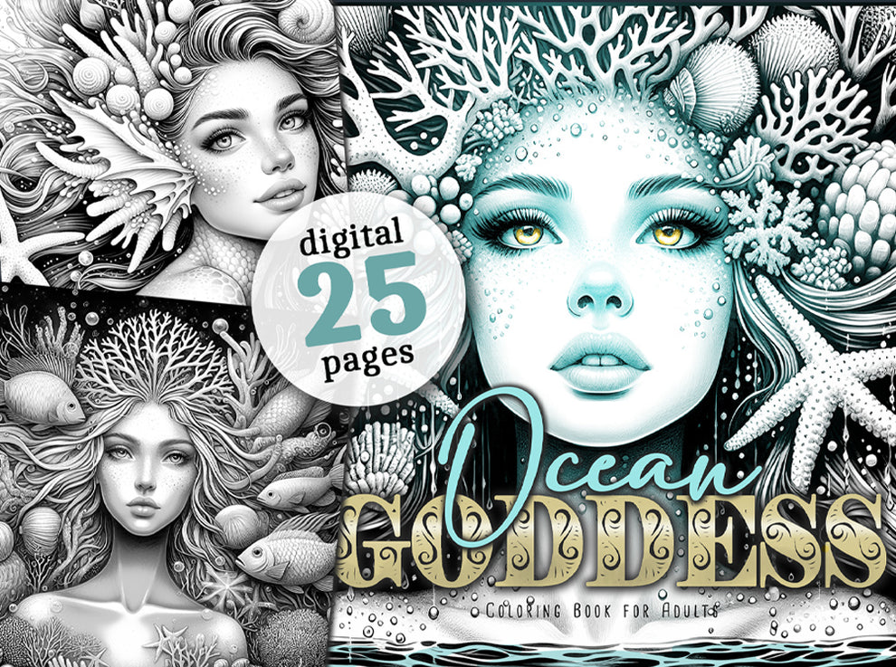 Ocean Goddess Coloring Book (Digital) – Monsoon Publishing USA