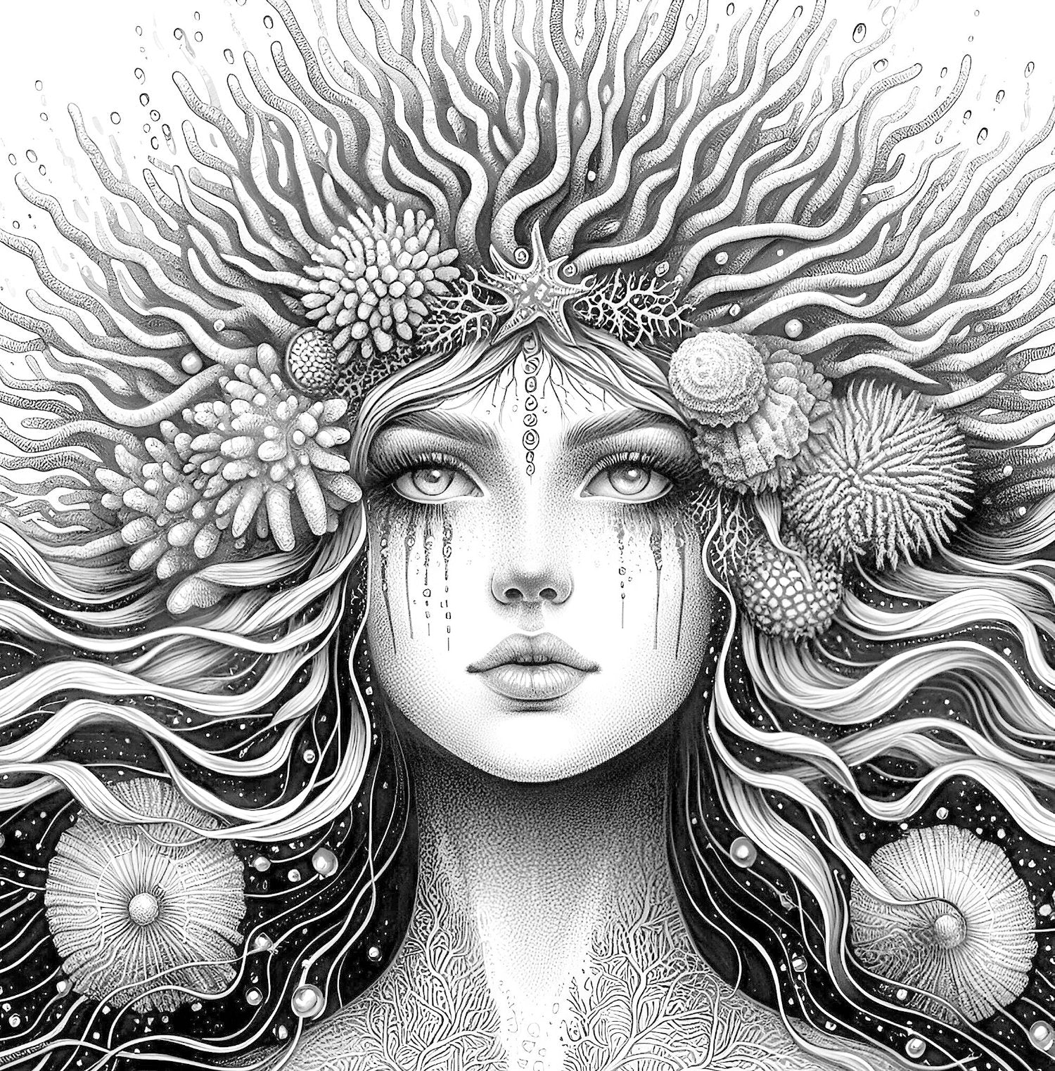 Ocean Goddess Coloring Book (Digital) – Monsoon Publishing USA