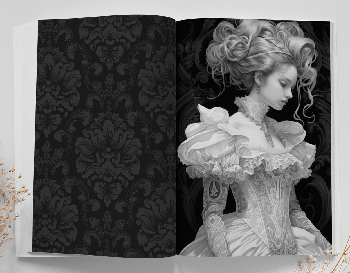 Rococo Dresses Coloring Book (Digital) – Monsoon Publishing USA