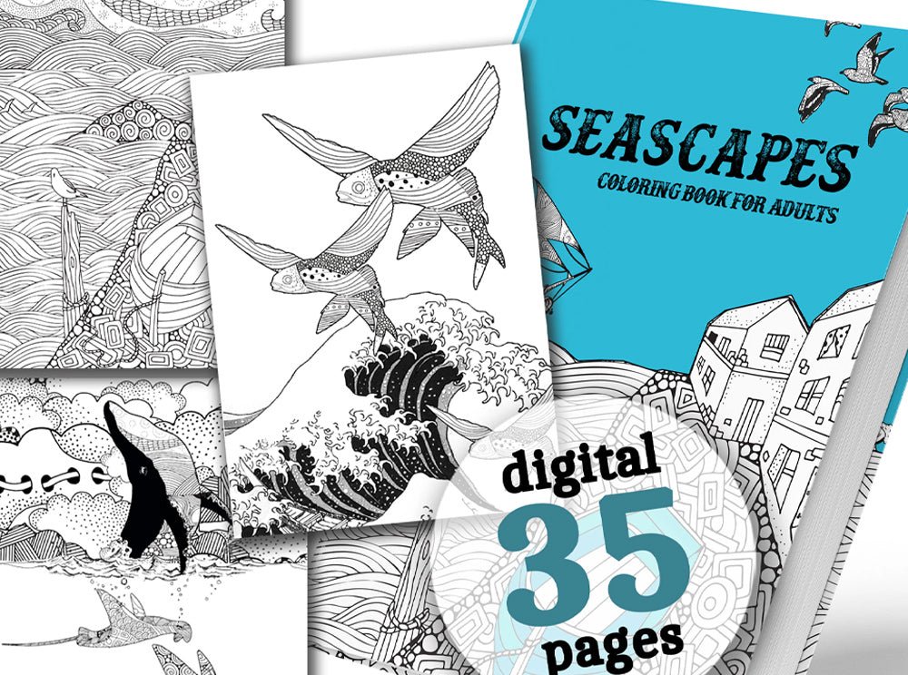 Seascapes Coloring Book Zentangle (Digital) – Monsoon Publishing USA