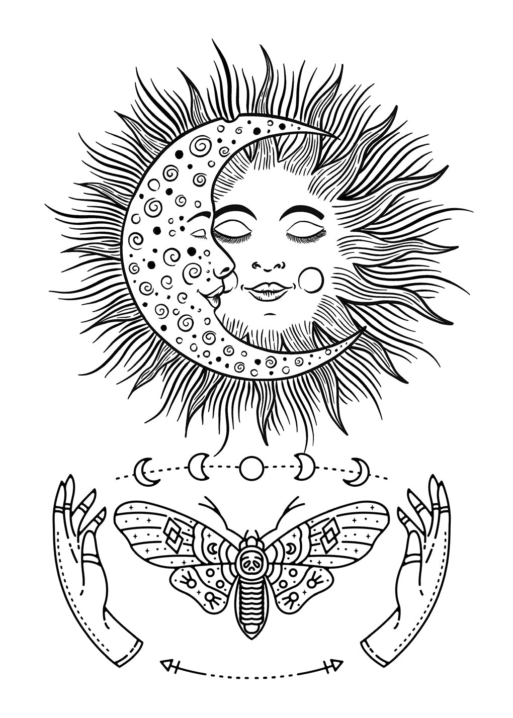 Sun Moon Stars Coloring Book (Printbook) – Monsoon Publishing USA