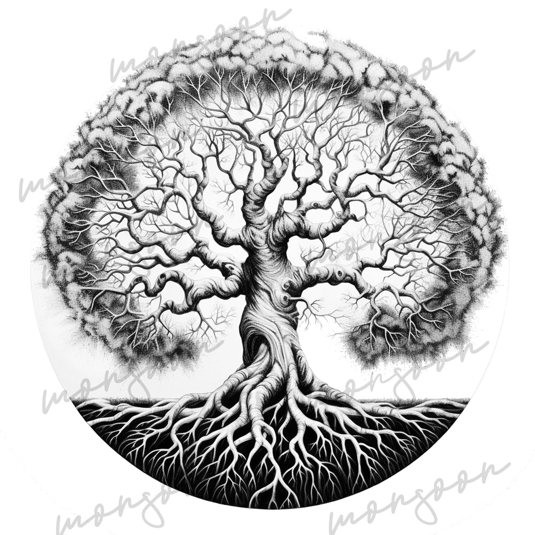 Tree of Life Coloring Book Grayscale (Printbook) – Monsoon Publishing USA