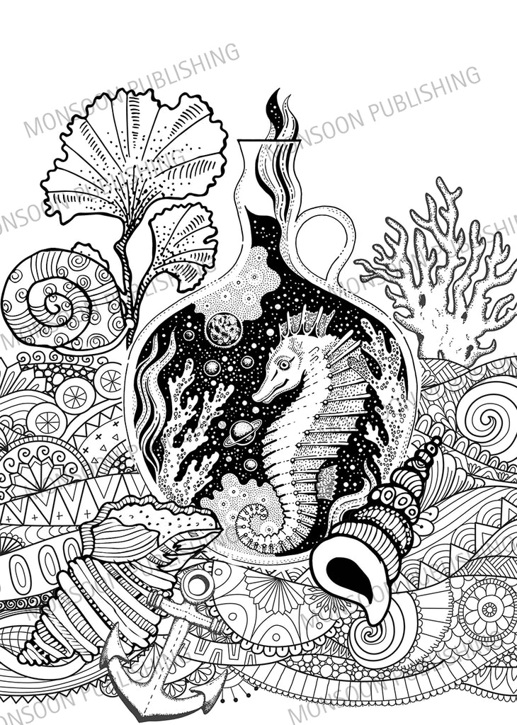 4 Elements Coloring Book for Adults (Printbook) – Monsoon Publishing USA