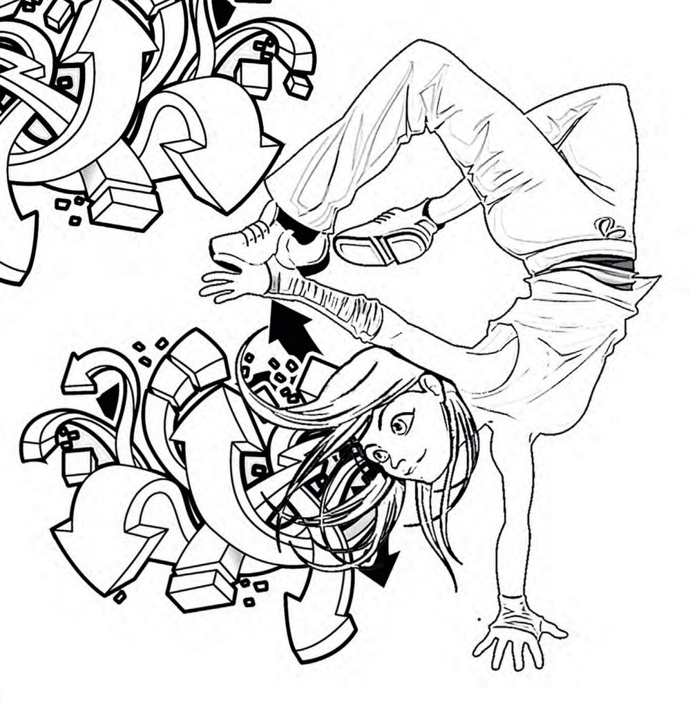 Hip Hop Dancer Coloring Pages